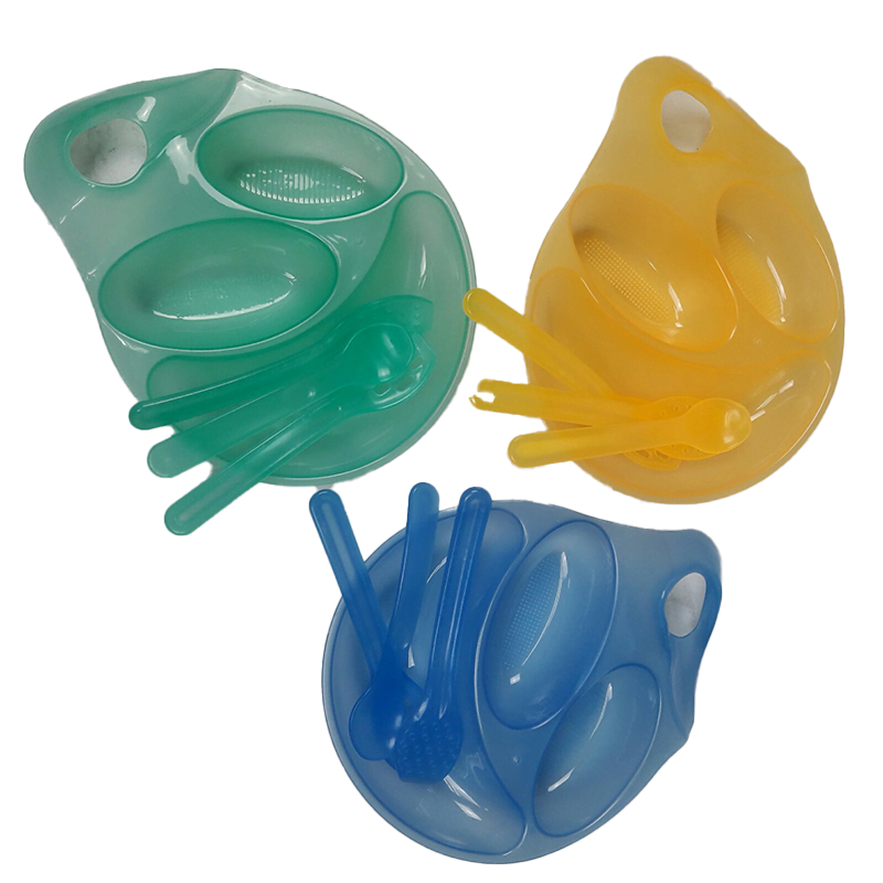 Kiddie Love Feeding Dish w/ 3 Spoons | Feeding | Apex Imports